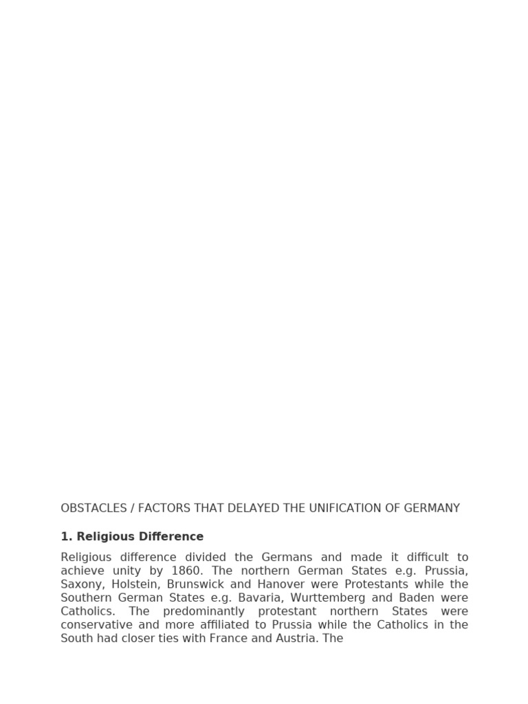 Unification of Germany | PDF