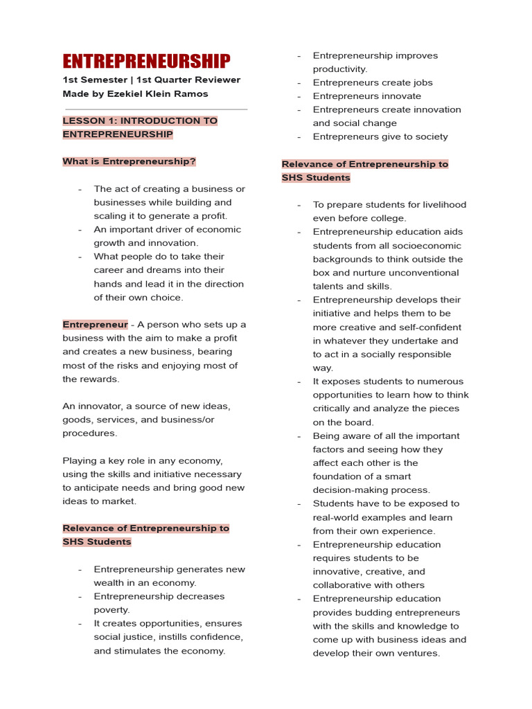 (Core) Entrepreneurship | PDF