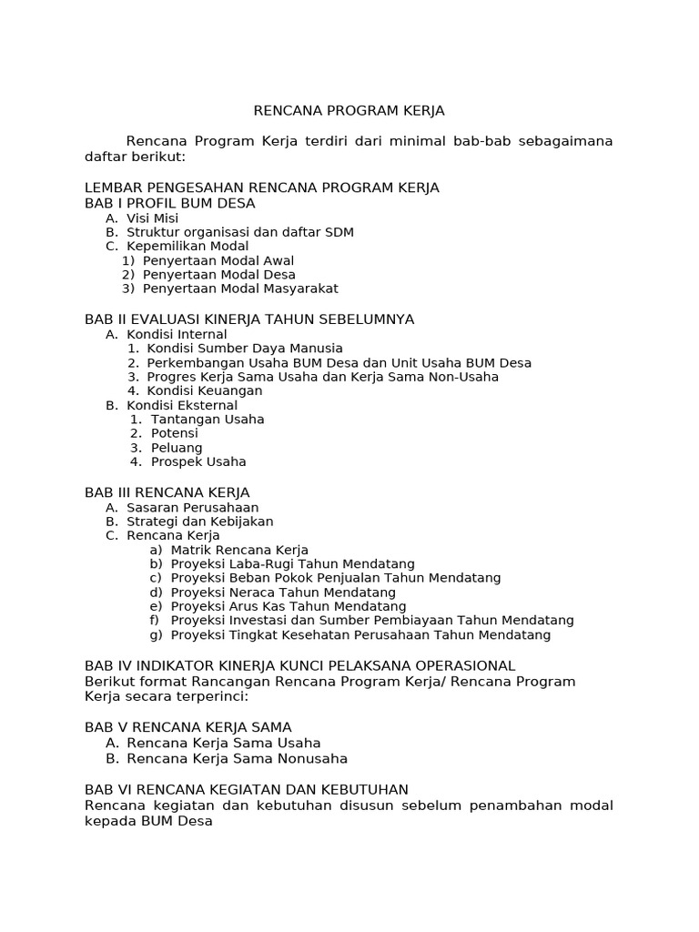 04 Program Kerja | PDF