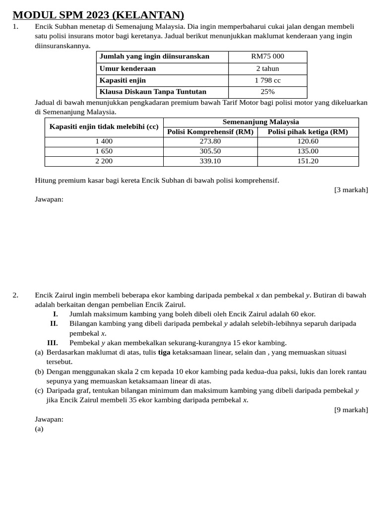 Modul SPM 2023 (Kelantan) | PDF