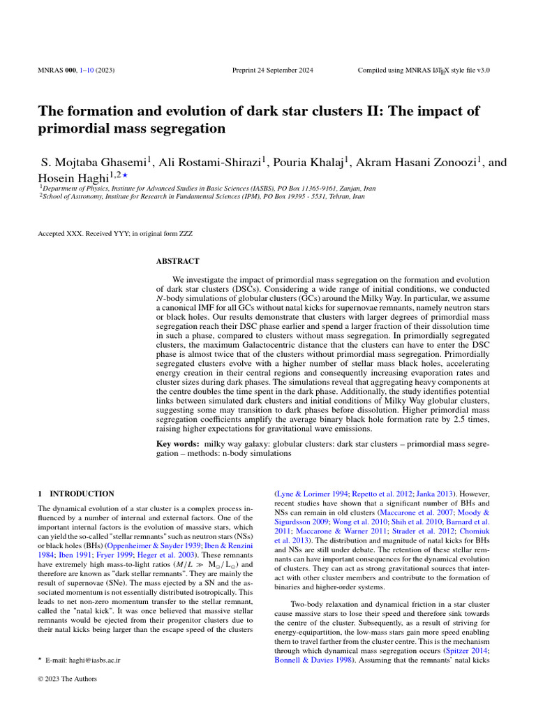 The Formation and Evolution of Dark Star Clusters II: The Impact of ...