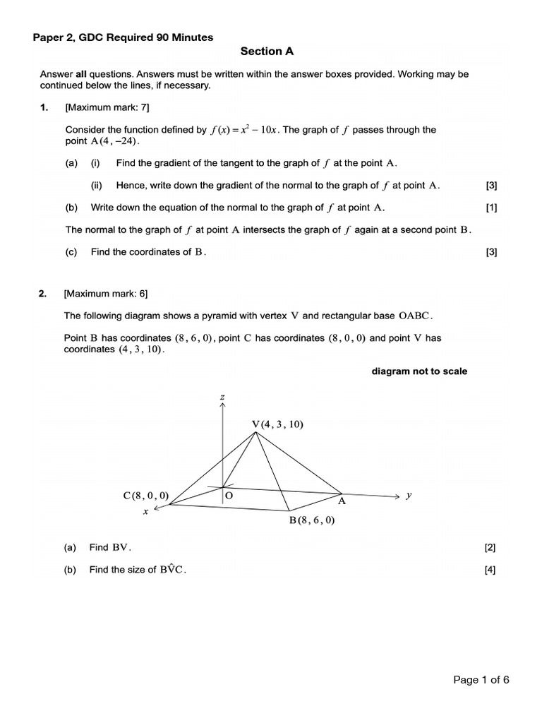 AA SL Revision S2 P2a | PDF