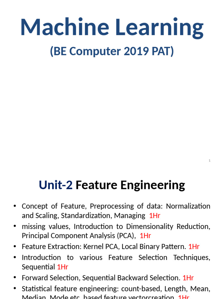 Machine Learning_Unit No 02 | PDF