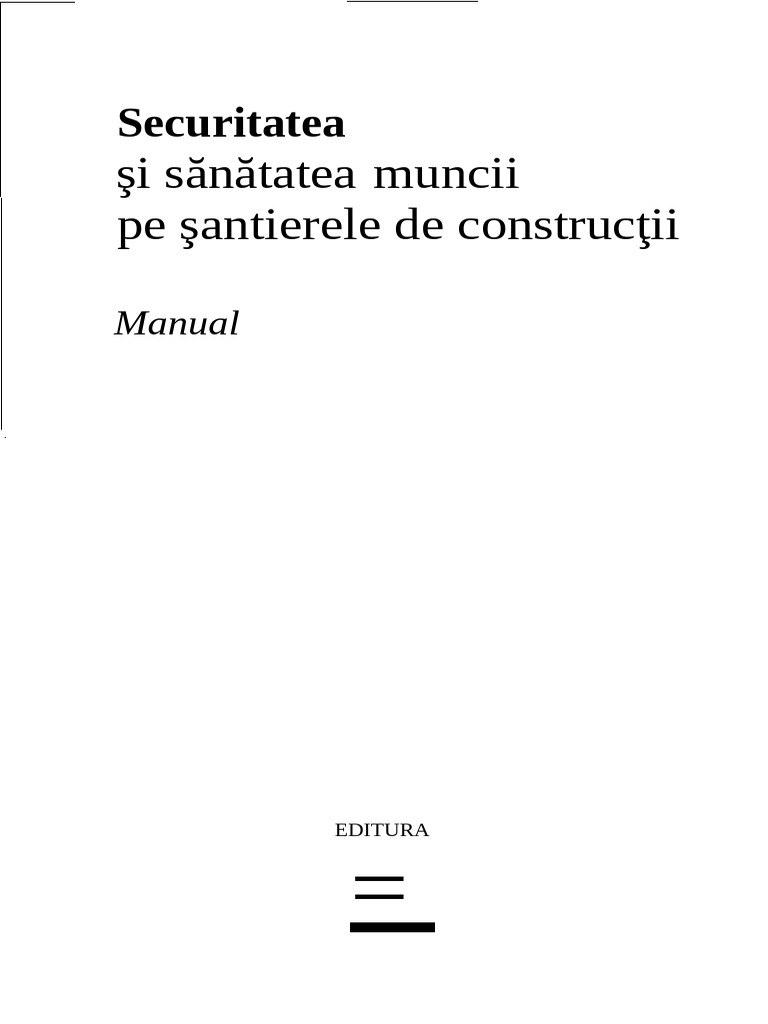 Manual SSM Pe Santierele de Constructii | PDF