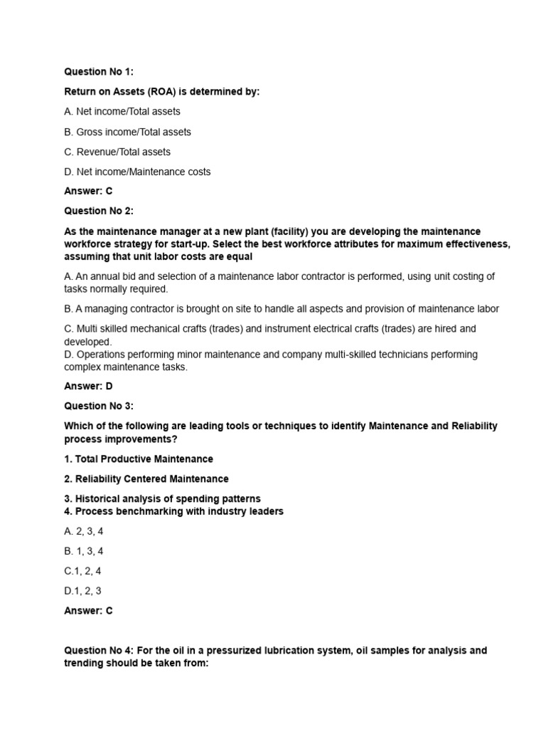 CMRP Exam | PDF | Reliability Engineering