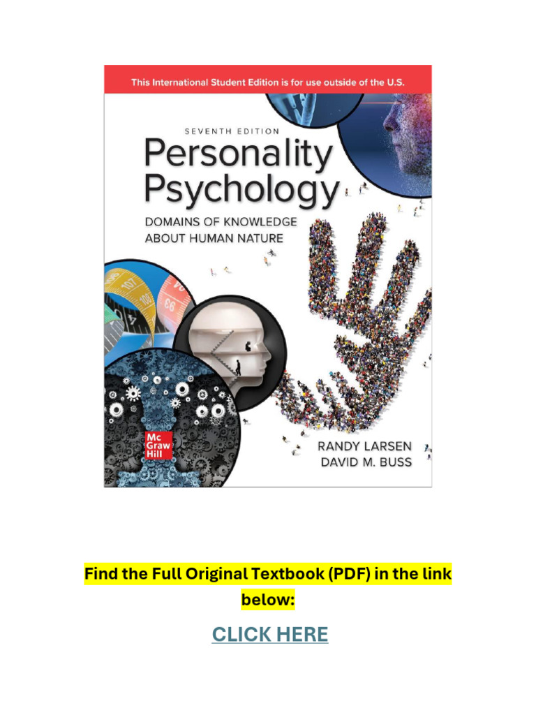 Personality Psychology Domains of Knowledge About Human Nature 7th Edition PDF | PDF ...