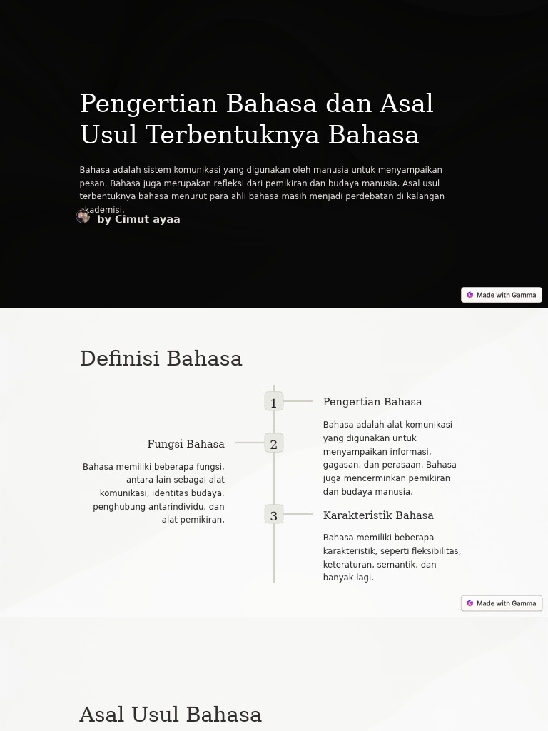 Pengertian-Bahasa-dan-Asal-Usul-Terbentuknya-Bahasa | PDF