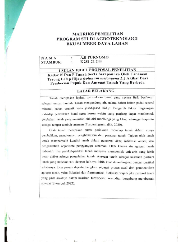 Matrix Penelitian 4 | PDF