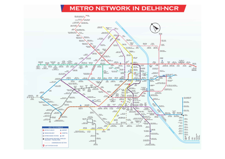 Delhi-Metro-Route-Map - JPG 5,928×4,827 Pixels | PDF
