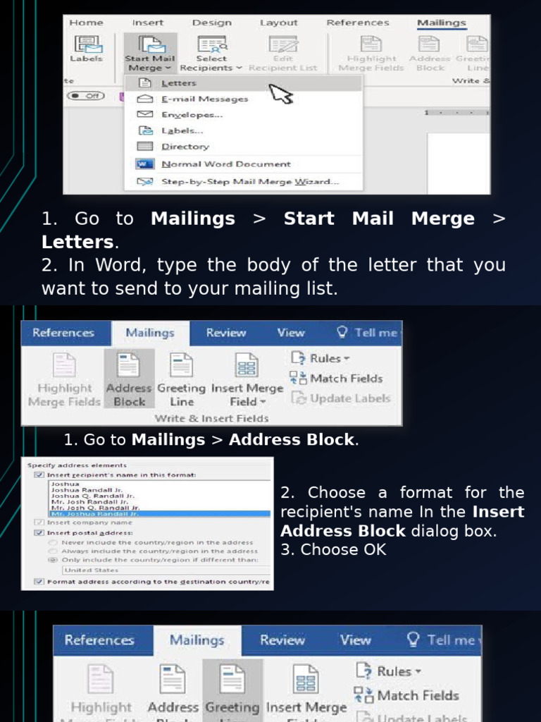 Word Processing Software (MAIL MERGE & REFERENCES) Act | PDF