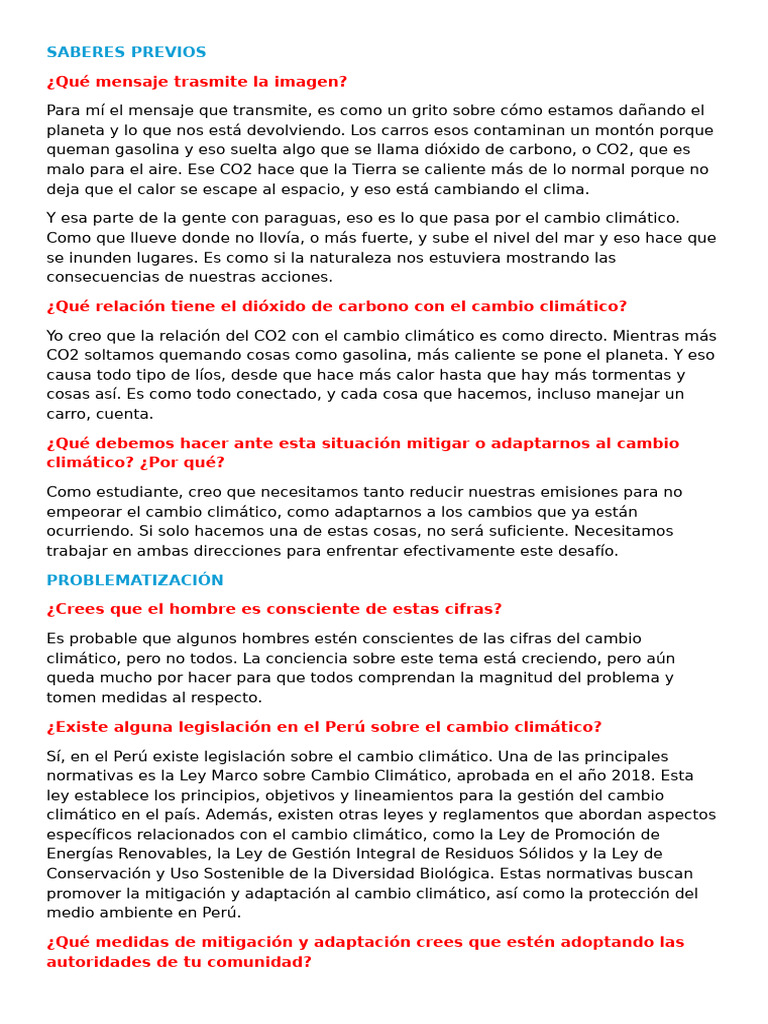 Saberes Previos | PDF