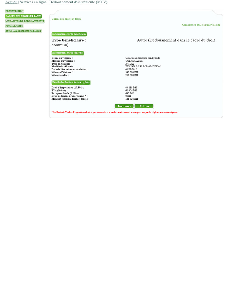 ADMINISTRATION DES DOUANES Et Impôts Indirects | PDF