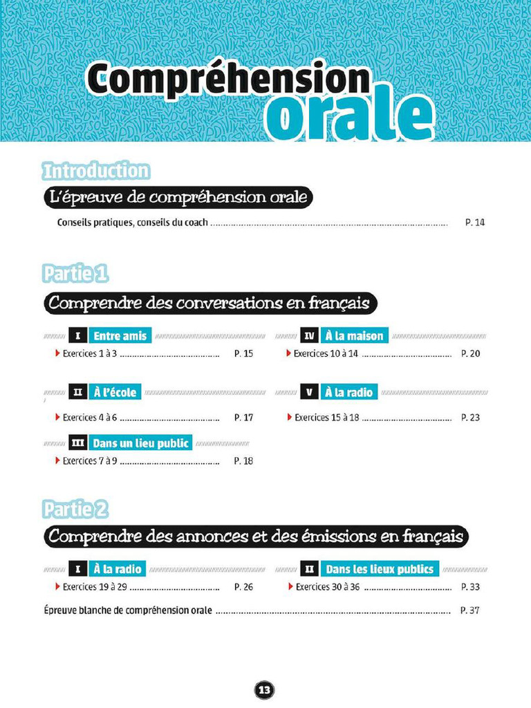 Comprehension Orale | PDF