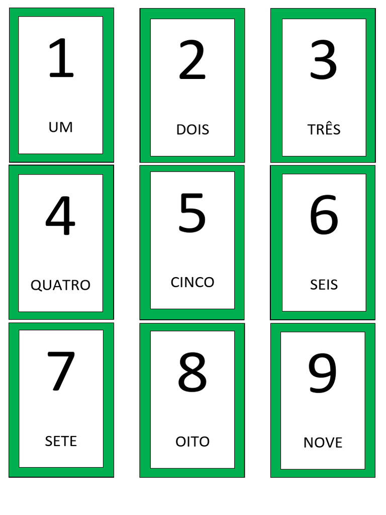 Jogo da memória número e quantidade | PDF