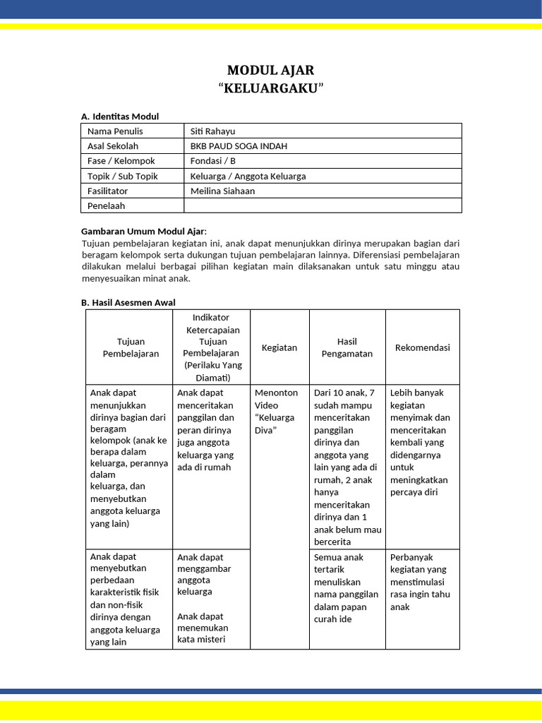 Modul Ajar - Bu Ayu | PDF