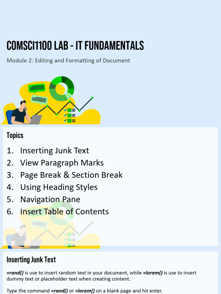 Module 2 - Editing and Formatting of Document | PDF