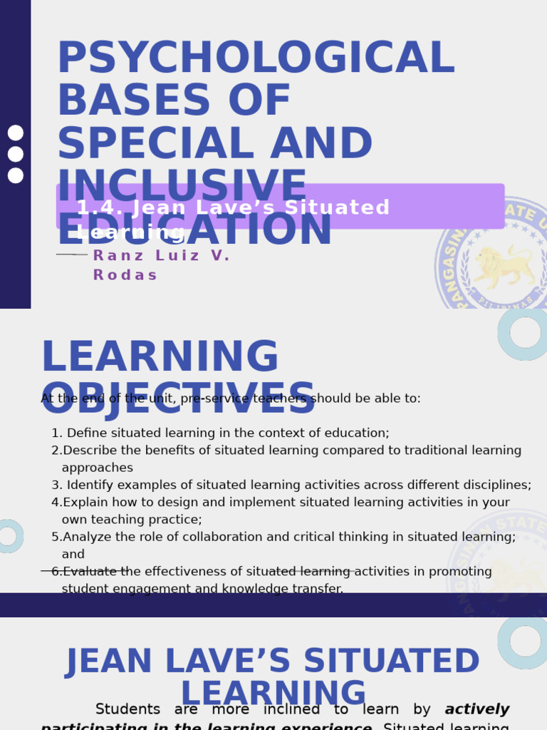 RLVR 1.4 Jean Laves Situated Learning | PDF