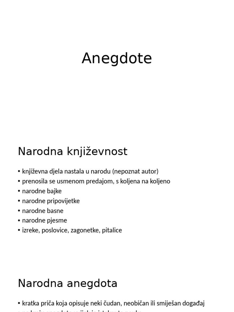 Anegdote | PDF