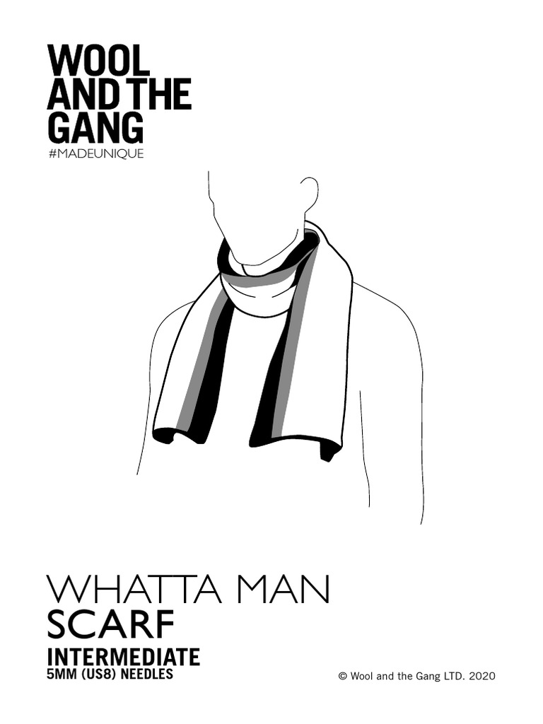 Whatta Man Scarf Pattern | PDF