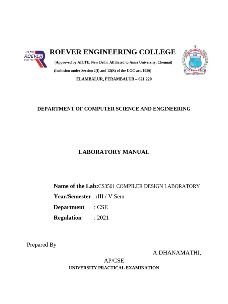 CD Lab Manual | PDF