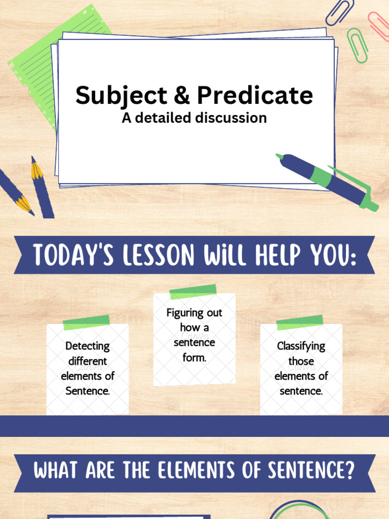 Subject & Predicate | PDF