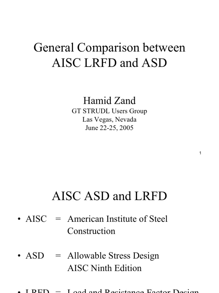 Asd Vs LRFD - Forwebsite | PDF