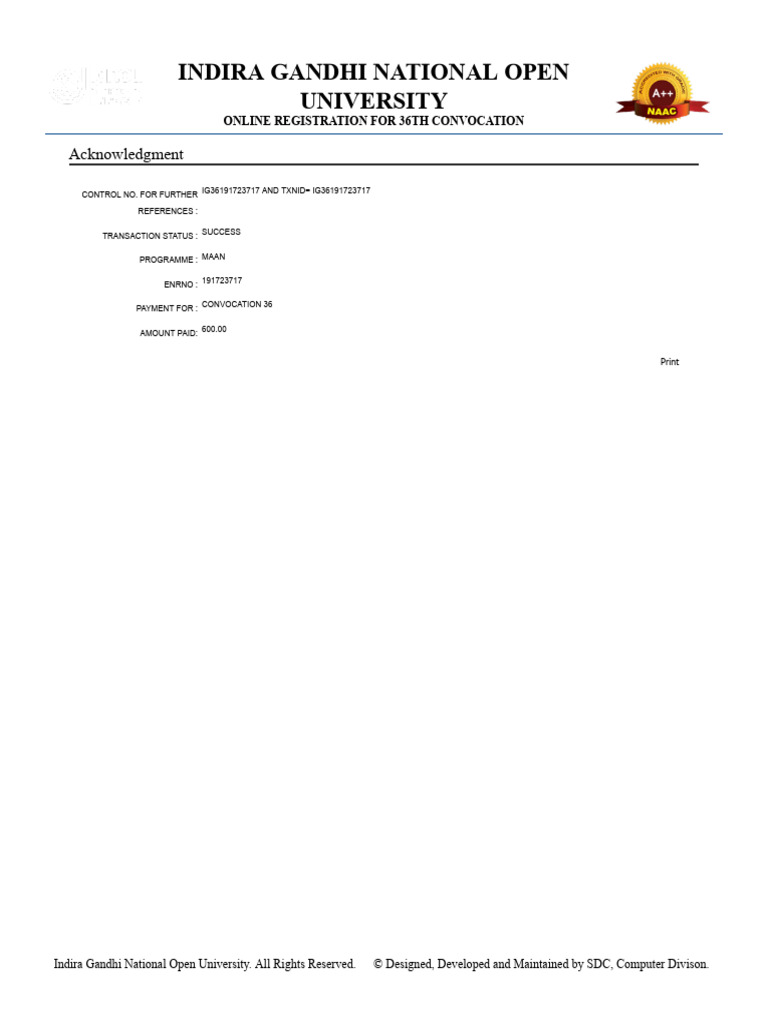 IGNOU Degree Management System | PDF