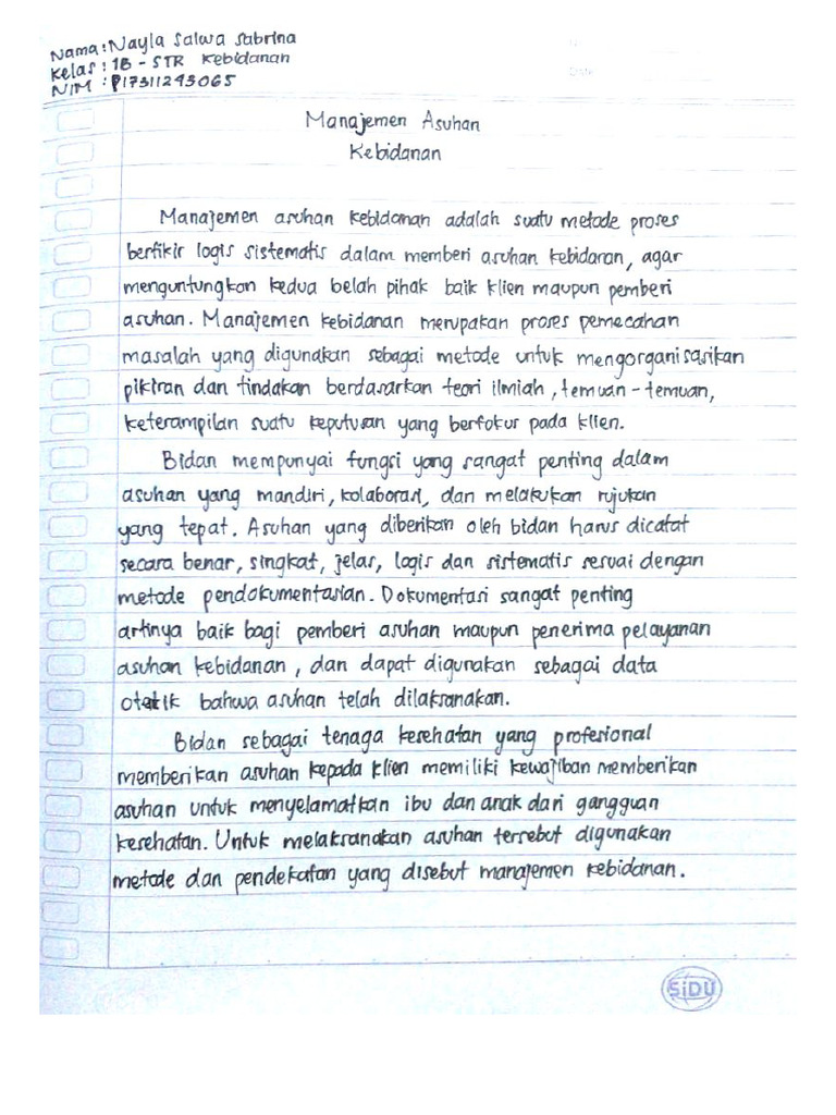 Nayla Salwa Sabrina - STR Kebidanan - MAK | PDF