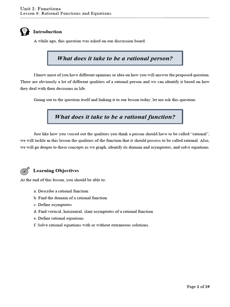 Rational Function | PDF