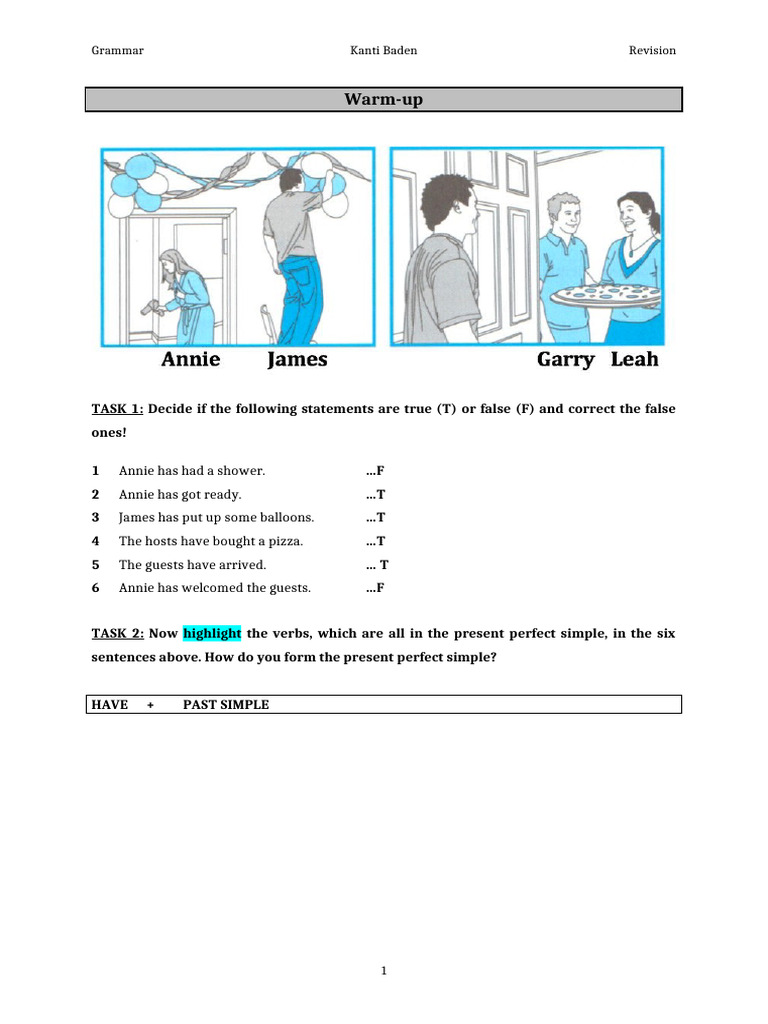 SH - Present Perfect | PDF