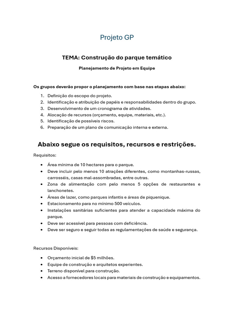 Projeto - Novo P2 | PDF