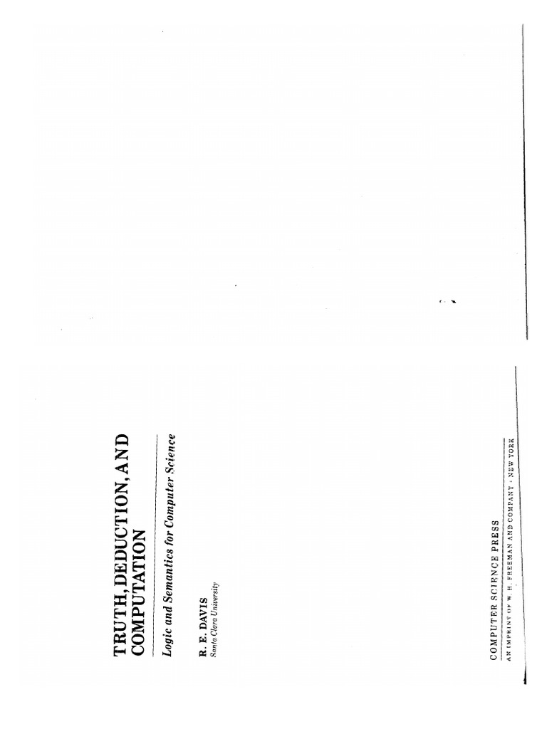 Truth, Deduction and Computation - Davis-LCC-1 | PDF