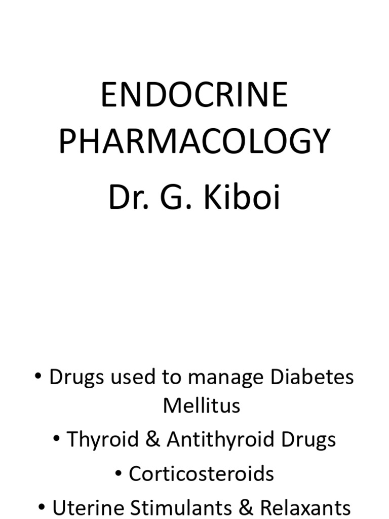 Pharmacology of Endocrine Drugs | PDF
