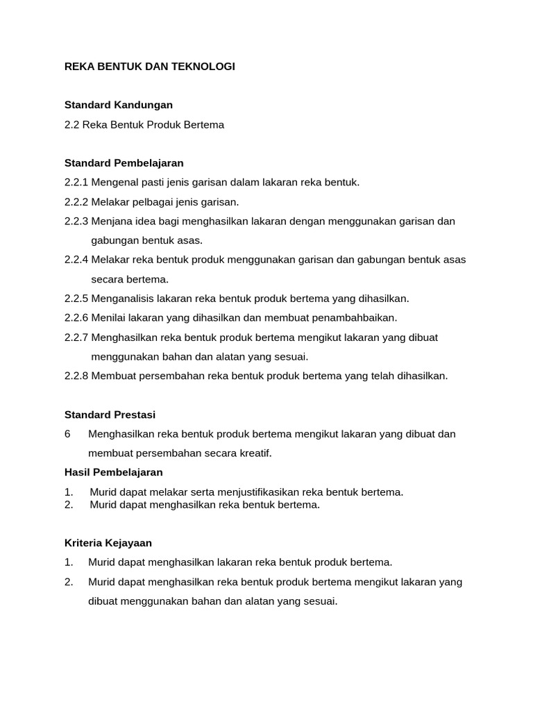 TS25 Reka Bentuk Dan Teknologi | PDF