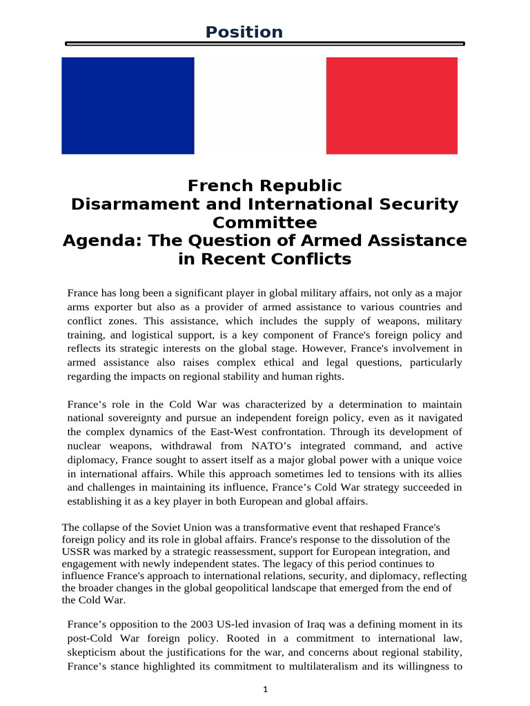 Position Paper France 2024 | PDF