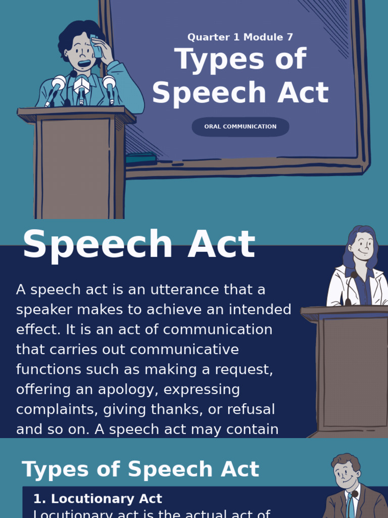 Types of Speech Act For Students | PDF