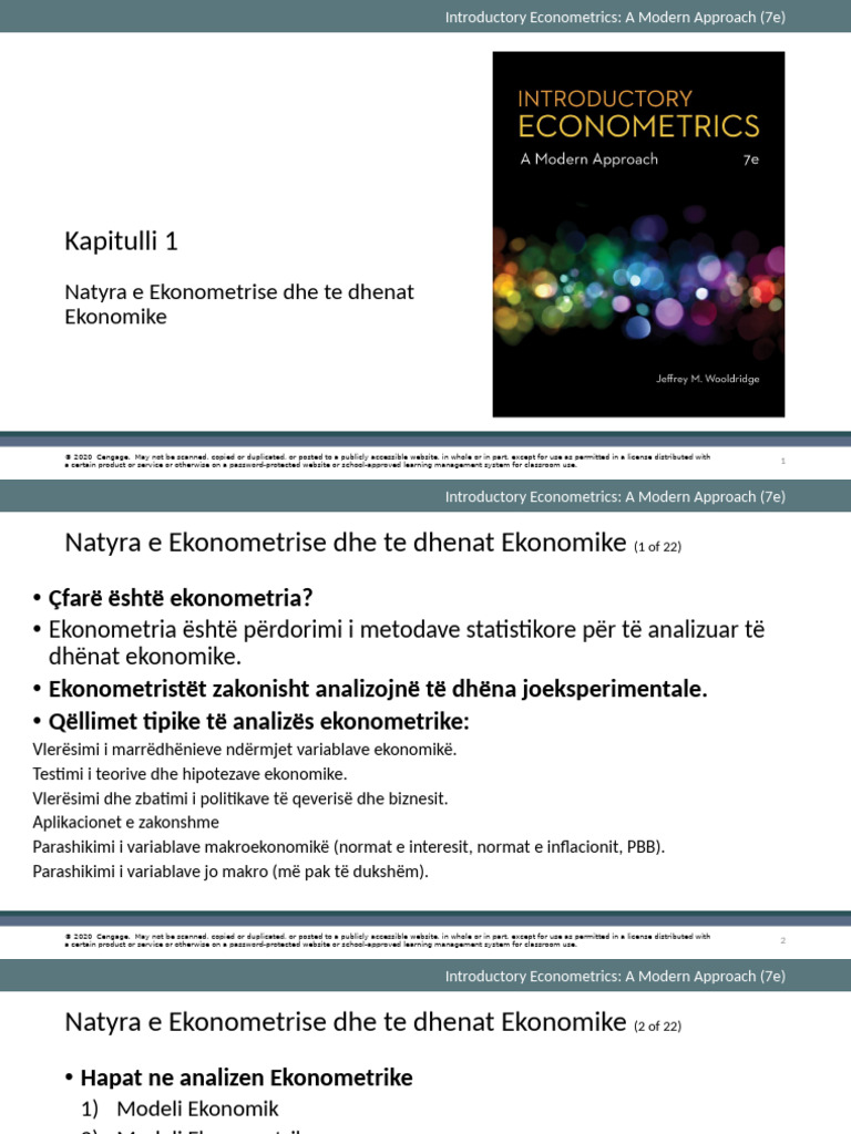 CH01 Wooldridge 7e PPT 2pp | PDF