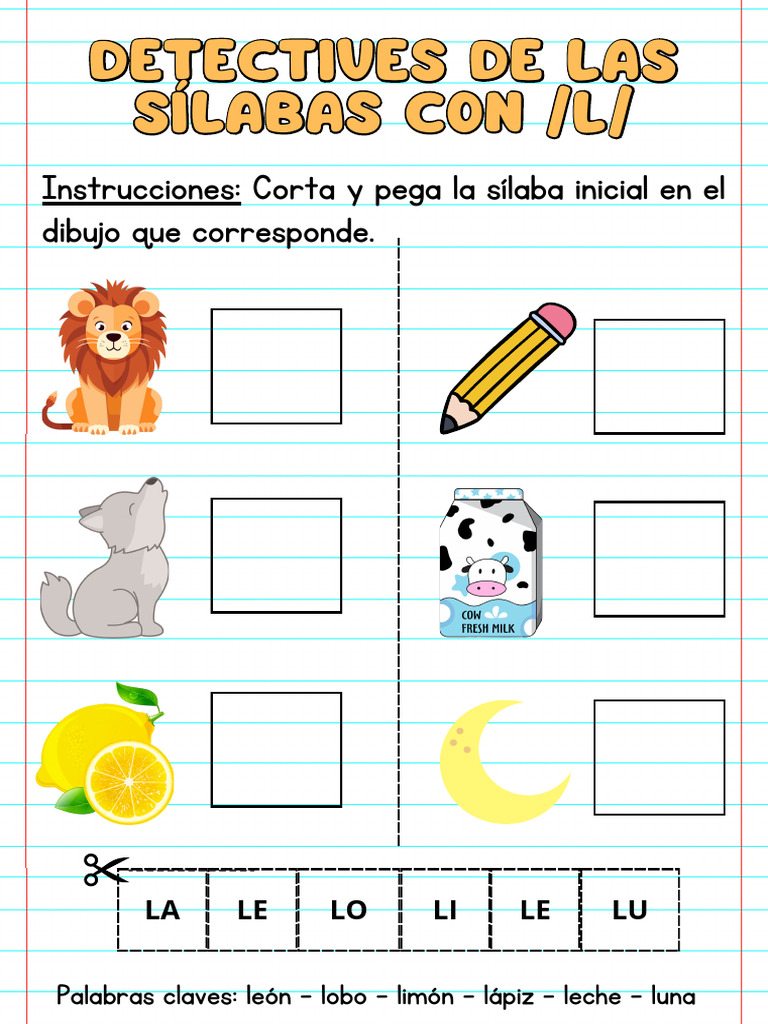 Sílaba Inicial Fonema L | PDF
