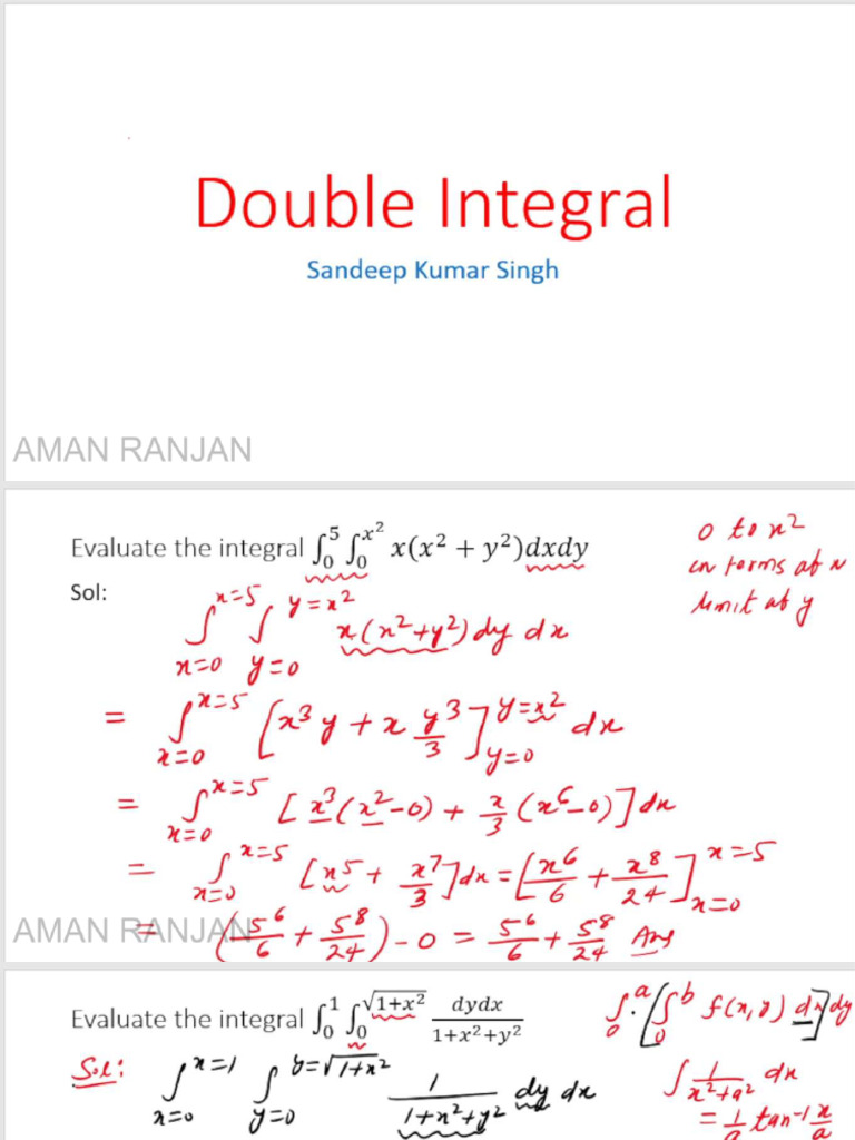 Triple Integral - Full Notes | PDF