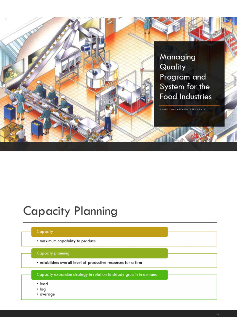 QM Week 6#managing Quality in Food Industry2 | PDF