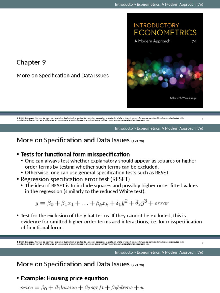 CH09 Wooldridge 7e | PDF