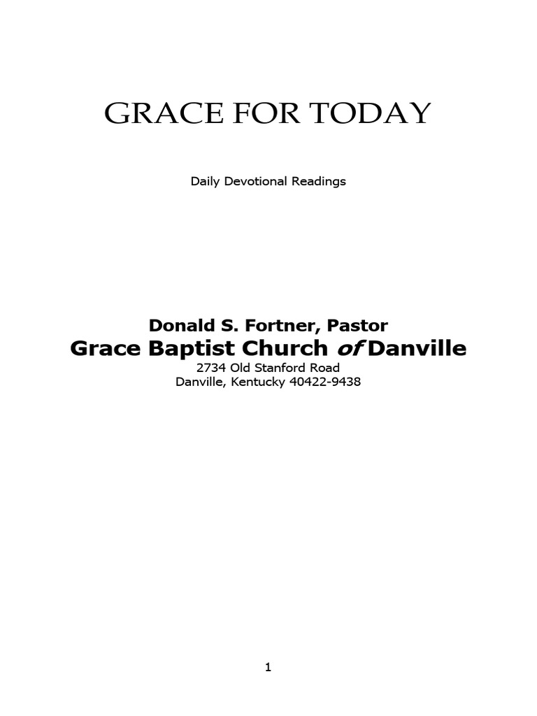 DF - Grace For Today | PDF