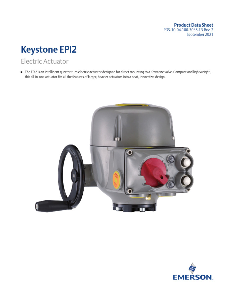 Data Sheet Keystone Epi2 Electric Actuator en 7744728 | PDF