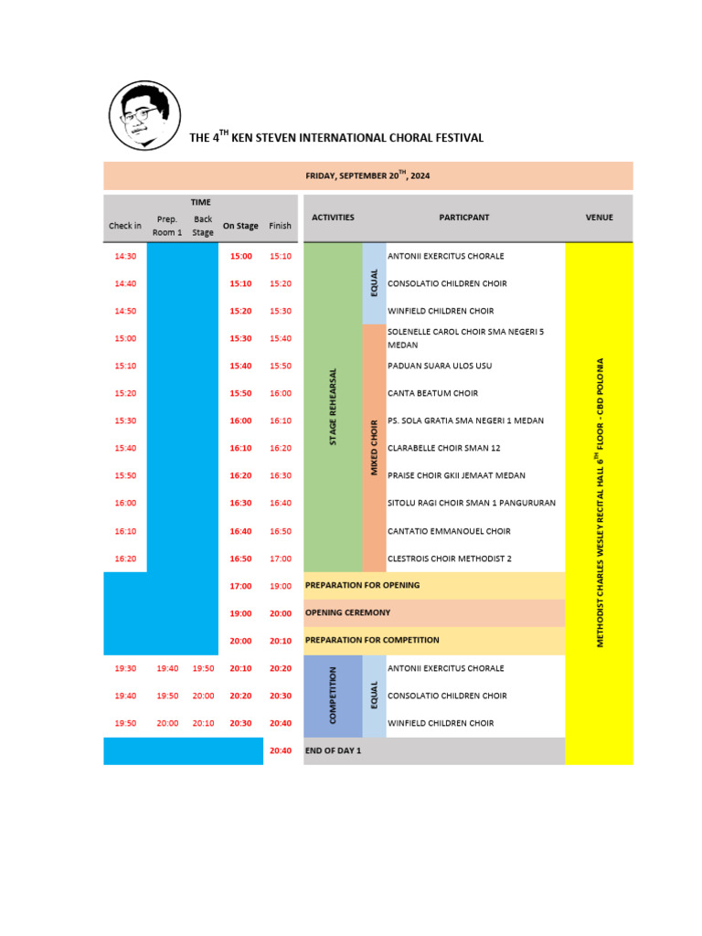 Schedules Final Kicf 2024 | PDF