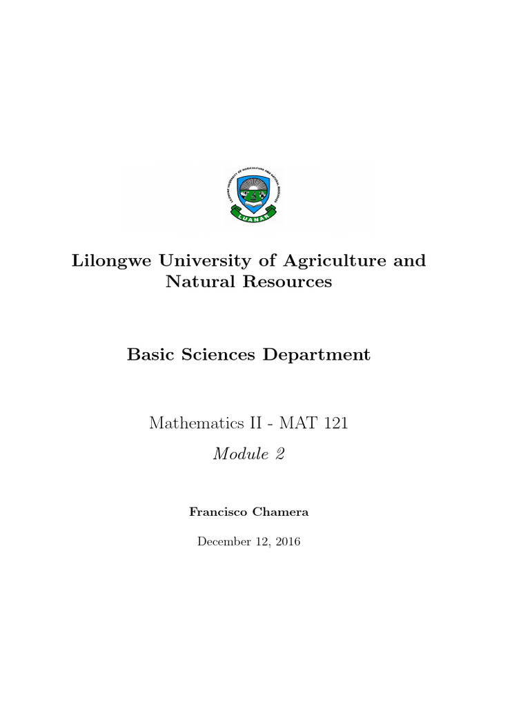 Mat 121 Module 2 Calculus | PDF