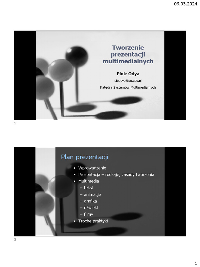 tm01 Prezentacje Multimedialne | PDF