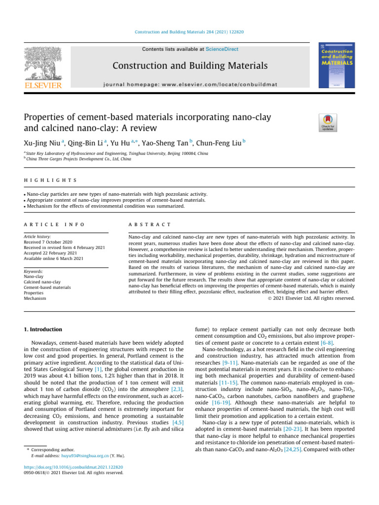 Construction and Building Materials: Xu-Jing Niu, Qing-Bin Li, Yu Hu ...