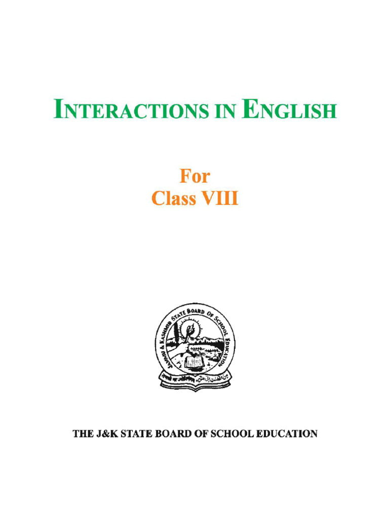 JKBOSE Class 8 English | PDF