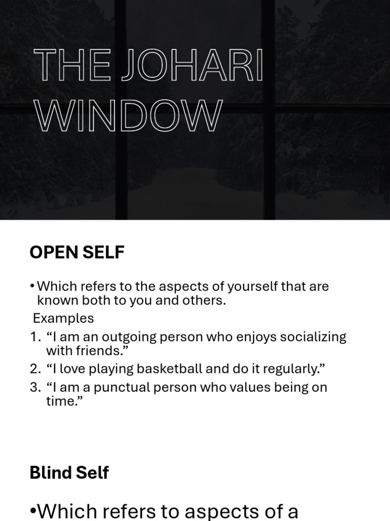 The Johari Window | PDF