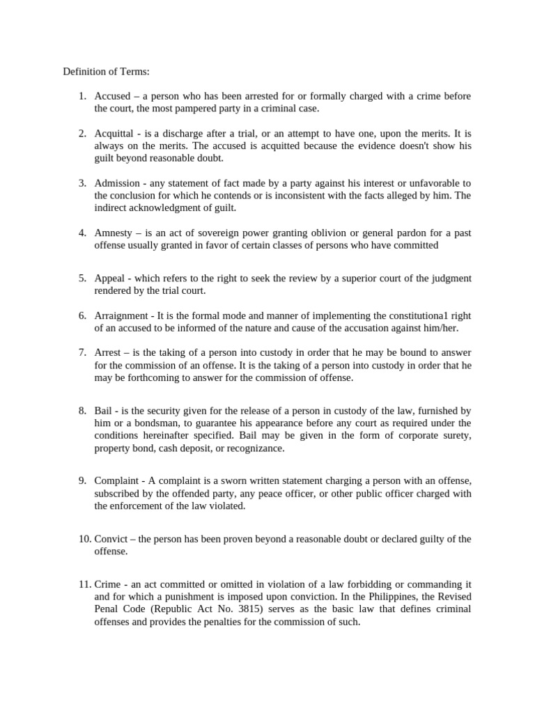 Terms and Definition | PDF
